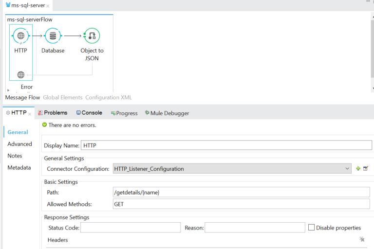 MS SQL Server - Select Operation - MuleSoft DB Connector