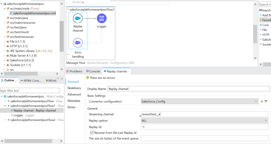 Publish and Consume Salesforce Event - Salesforce Connector