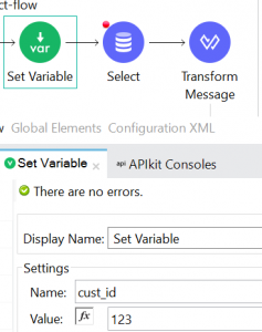Select Data From Table - MuleSoft Oracle DB connector