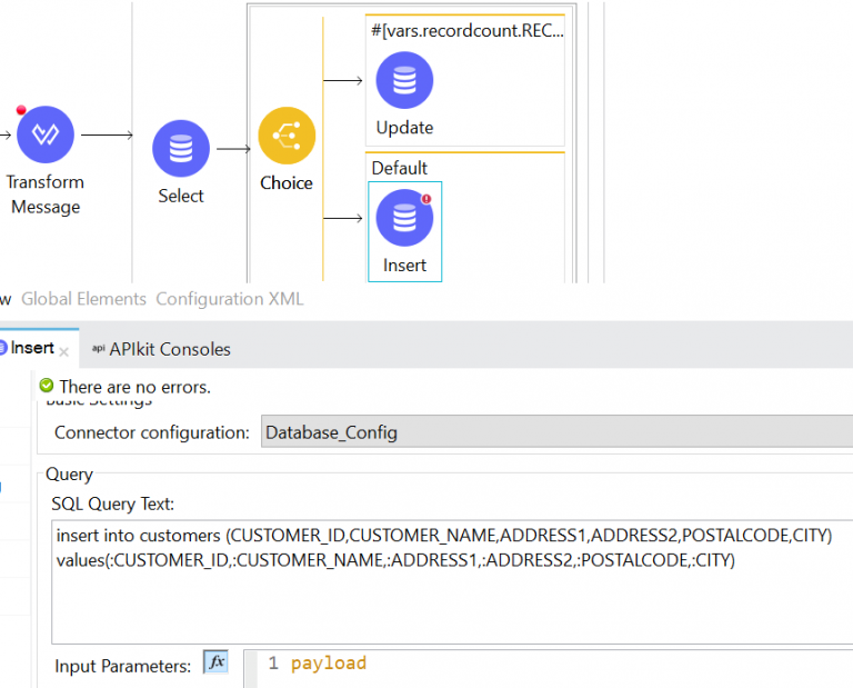 Upsert Operation in MuleSoft DataBase Connector