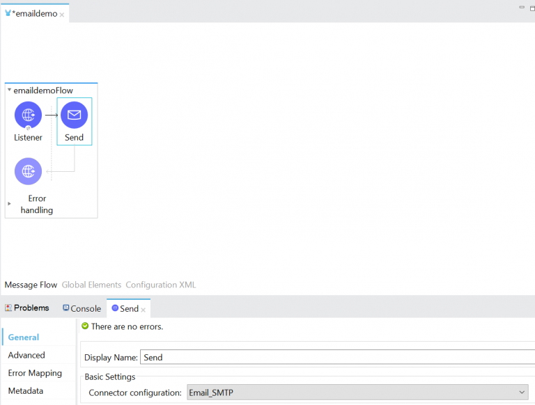 Send Email using email connector in MuuleSoft - Email Connector