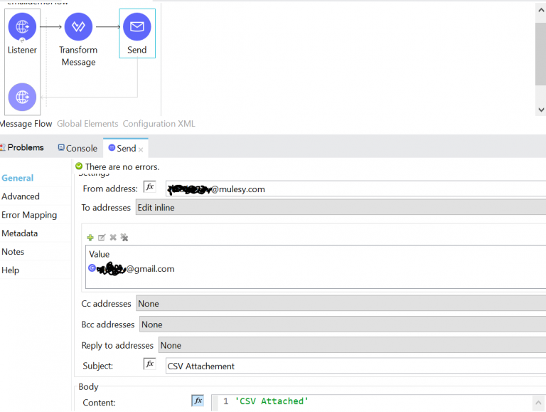 Send Email With Attachment in MuleSoft - Email Connector