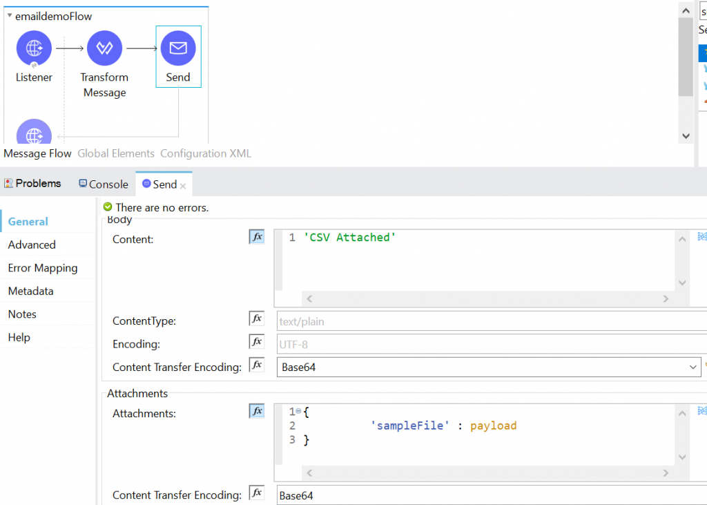 Send Email With Attachment in MuleSoft - Email Connector