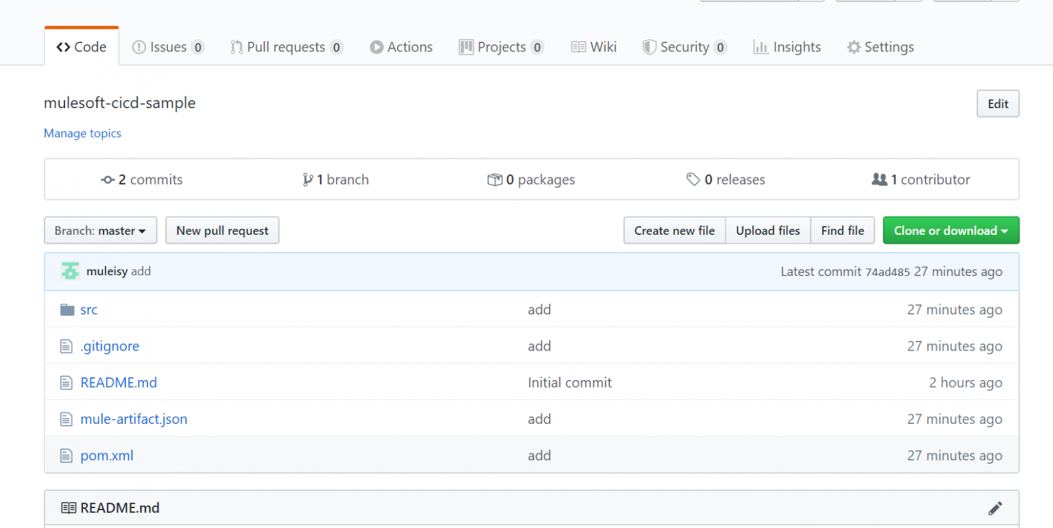 GitHub Setup - MuleSoft Subversioning - CI/CD process