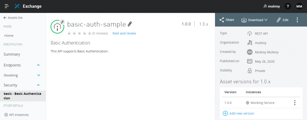 Basic Authentication - Simple - MuleSoft API Manager Policy