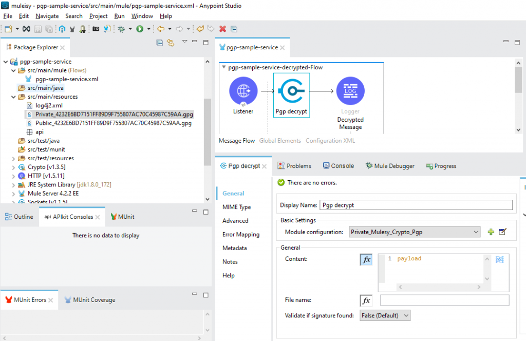 PGP Decryption in MuleSoft - MuleSoft Cryto Connector
