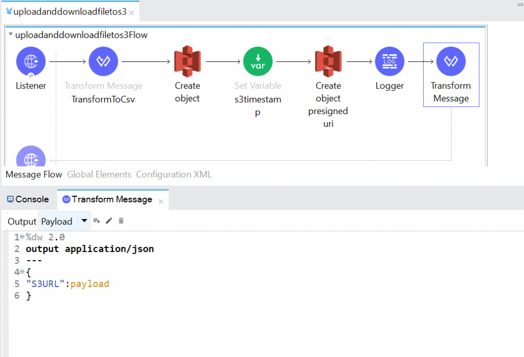Read/Download Object From S3 Using S3 Connector In Mule 4
